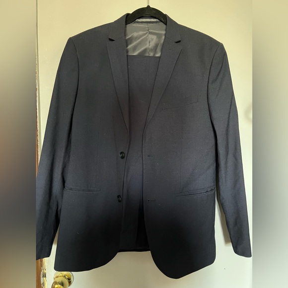 H&M | Suits & Blazers | Hm Slim Navy Suit | Poshmark